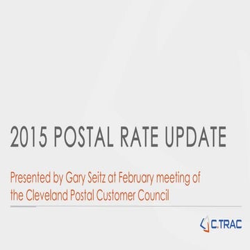 2015 Postal Rate update | PPT