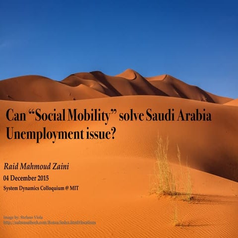Can "Social Mobility" solve Saudi Arabia Unemployment issue? | PDF
