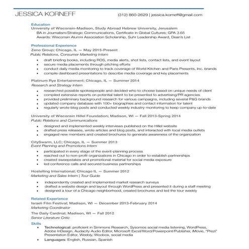 RESUME REVISED FALL 2016 | DOCX