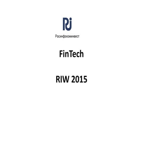 2015 RIW FinTech | PDF