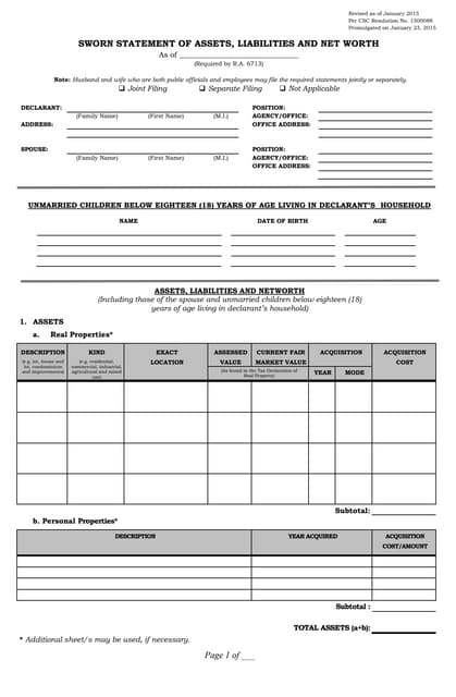 2015 saln form | DOC