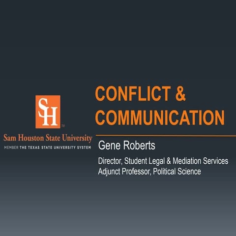 Communication and Conflict Management | PPT