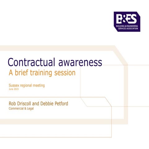 Sussex 2015 Contractual Awareness | PPTX