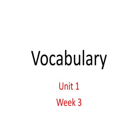 2015 unit 1 week 3 gr 2 | PPTX