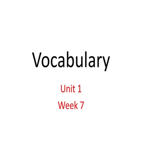 2015 unit 1 week 7 gr 2 | PPTX