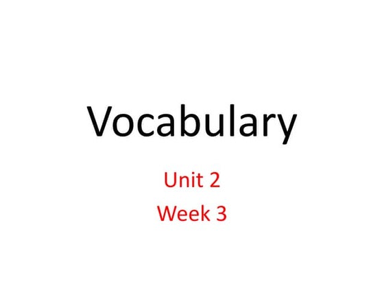 Grade 2 lesson 25 vocabulary power point | PPT