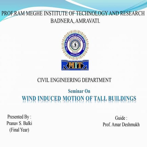 (2015)wind induced motion seminar | PPTX