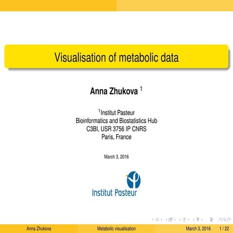 Visualisation of metabolic data | PPT
