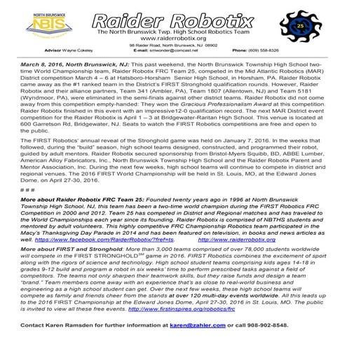 First robotics program | PPTX