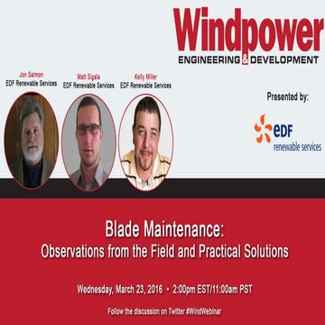 Blade Maintenance: Observations from the Field and Practical Solutions ...