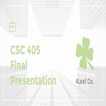 CSC 405 - Final Presentation | PPT
