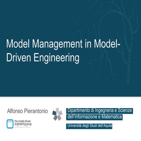 Model Management in Model-Driven Engineering | PPTX