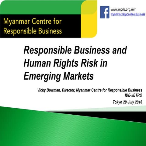 Responsible Business and Human Rights Risk in Emerging Markets | PPT