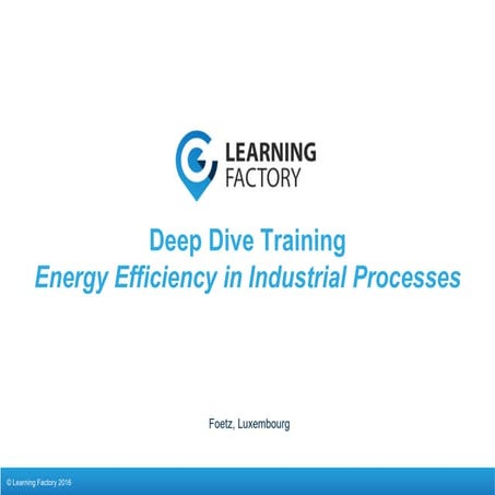 Deep Dive Training Energy Efficiency in Industrial Processes | PDF ...
