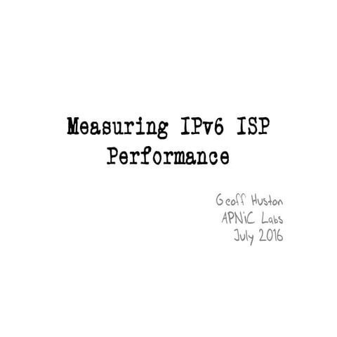 Measuring IPv6 ISP performance | PDF | Internet | Computing