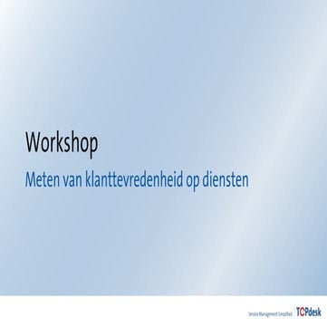 Conclusion Implementation Klanttevredenheid 2014 | PDF