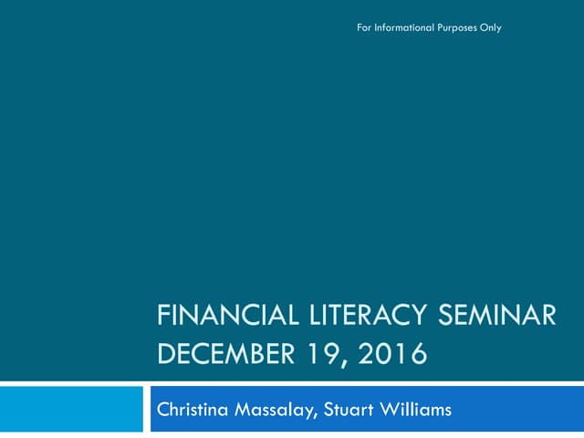 Financial literacy | PPT