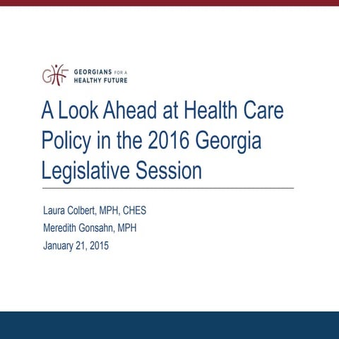 2016 GA Legislative Preview | PPT