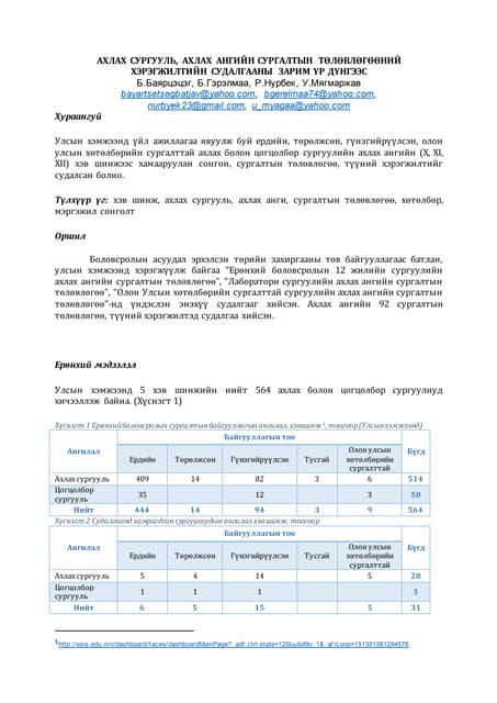 физикийн тест | ODT