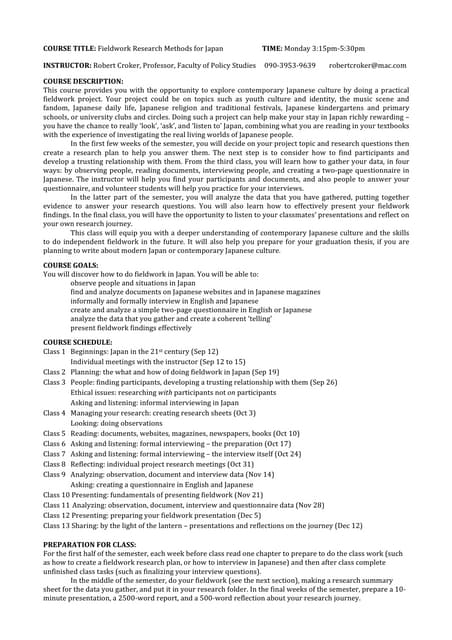 Course Description | PDF | Homework and Study | Education