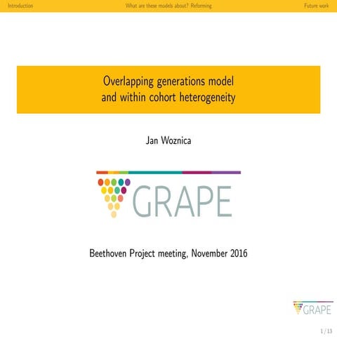 OLG model and within cohort heterogeneity | PDF