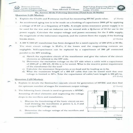 HVE-UNIT-III T6 high voltage engineering.pptx