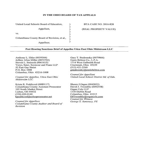 2016 828 post hearing sanctions brief, George Sansoucy, GES | PDF