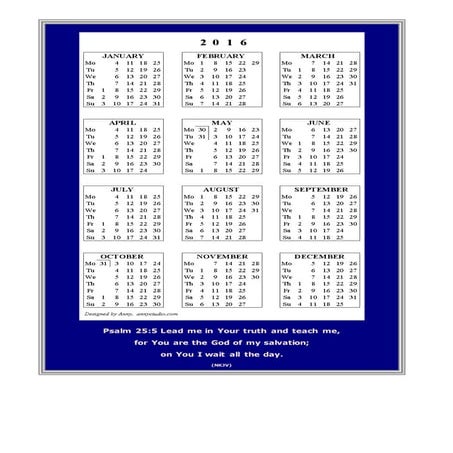 2016 - Calendar | PDF