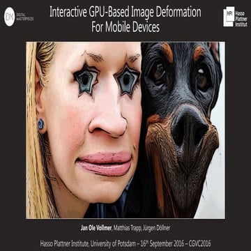 Interactive Gpu Based Image Deformation For Mobile Devices Ppt