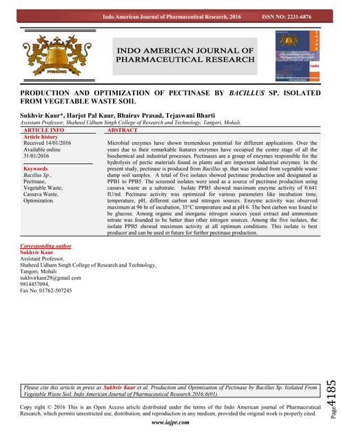 Isolation, identification and screening of alkaline protease from thermophilic fungal species | PDF