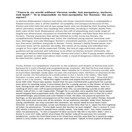 Romeo And Juliet Text Shakespeare Romeo Juliet Monologue