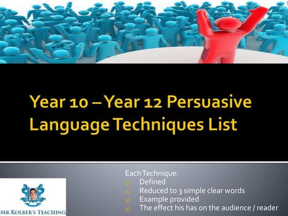 Persuasive Language Techniques | PPT