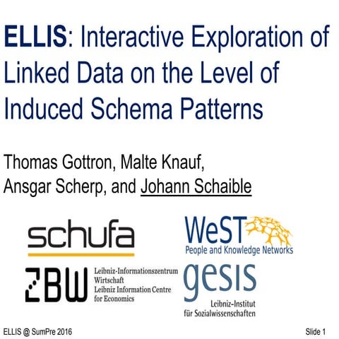 ELLIS: Interactive Exploration of Linked Data on the Level of Induced ...