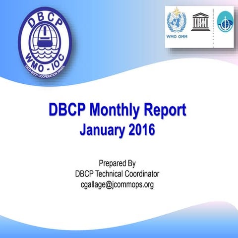 DBCP monthly report (January 2016) | PPT