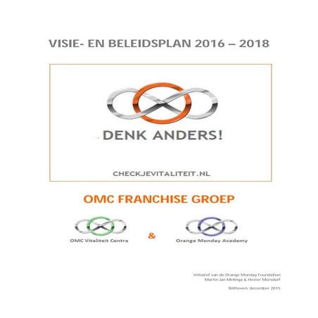 20160101 visie en beleidsplan omc franchise groep - versie 6-0-1 | PDF