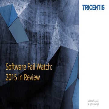 Software Fail Watch: 2015 in Review | PPT