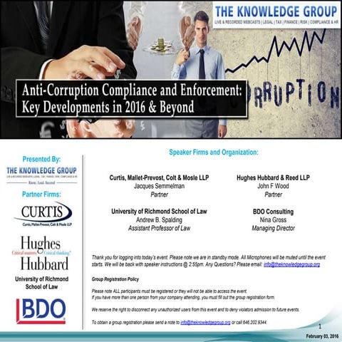 Anti-Corruption Compliance and Enforcement: Key Developments in 2016 ...