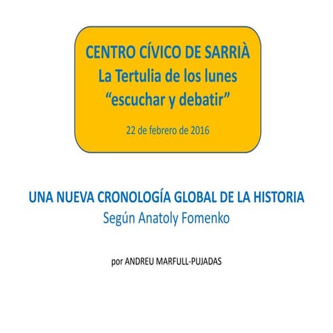 20160222_presentacion de la cronología de fomenko | PDF
