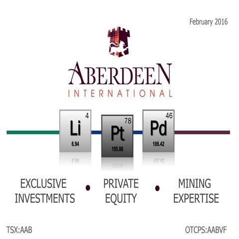 Aberdeen Corporate Presentation February 2016 | PPT