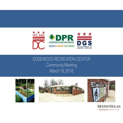Edgewood Recreation Center Community Meeting (March 16, 2016) | PDF
