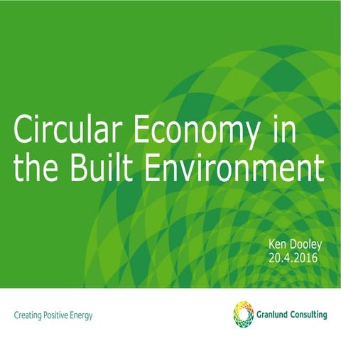 Circular Economy in the Built Environment | PDF