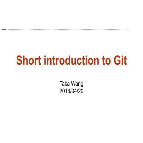 20160420 - git intro | PPT