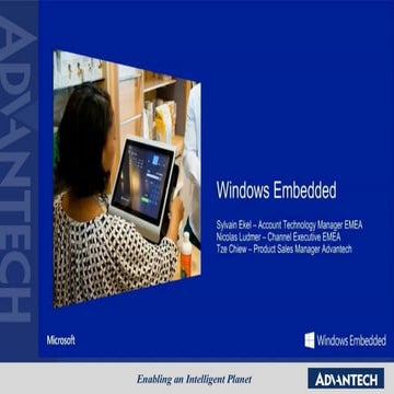 [Webinar] Windows Embedded 8.1 Overview and Lock-Down Features | PPT