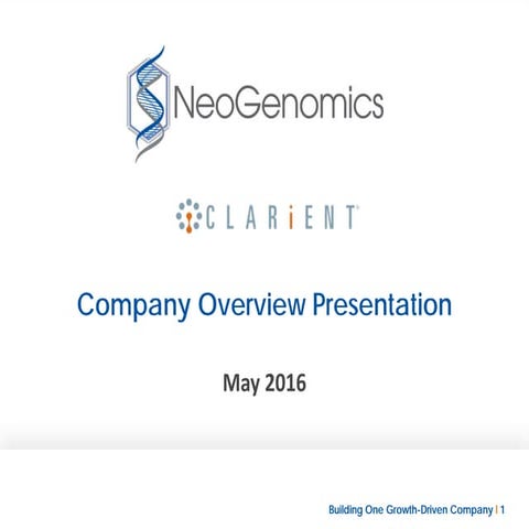 2016 05 23 Neo company overview presentation | PDF