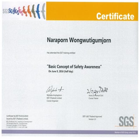 20160609 basic safety awareness | PDF