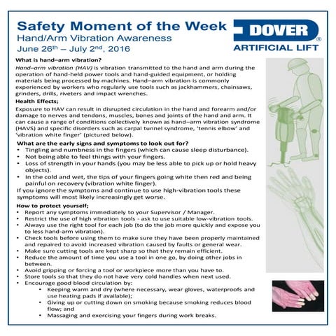 Dover ALS Safety Moment of the Week 27-Jun-2016 | PDF