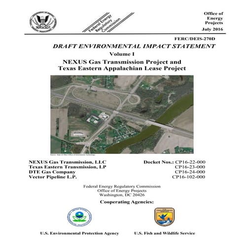 Draft FERC EIS for NEXUS Pipeline | PDF
