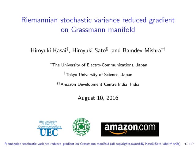 Riemannian Stochastic Variance Reduced Gradient On Grassmann Manifold
