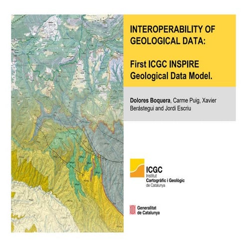 Interoperability of geological data: First ICGC INSPIRE Geological Data ...