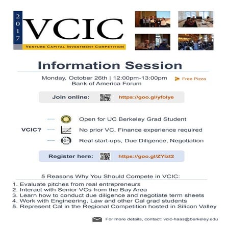 The 2nd VCIC Information Session OCT26 @ Bank of America Forum | PPTX
